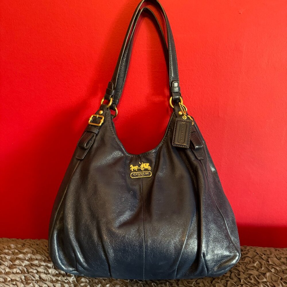 Coach Madison Maggie Shoulder Bag - Triple Section Ho… - Gem